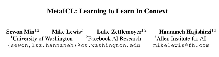 MetaICL: Learning to Learn In Context - 知乎