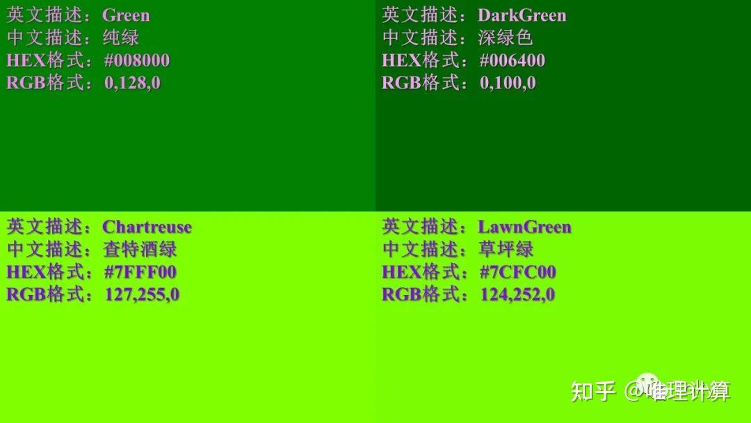 珍藏！RGB颜色码对照表，调出你最爱的那个颜色！ - 知乎