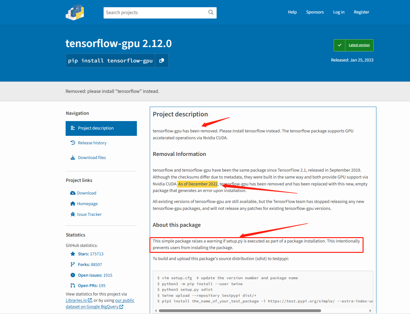 【已解决】【Tensorflow2.12.0 版本以后合并 CPU 和 GPU 版】Tensorflow-gpu==2.12.0 安装失败解决办法： - 知乎