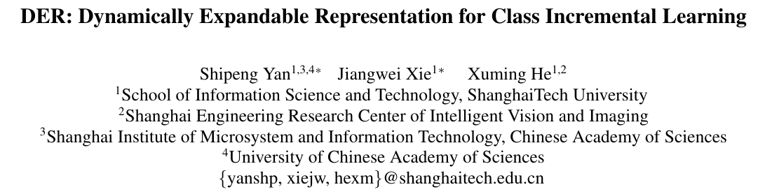 论文阅读笔记 DER: Dynamically Expandable Representation for Class Incremental Learning - 知乎
