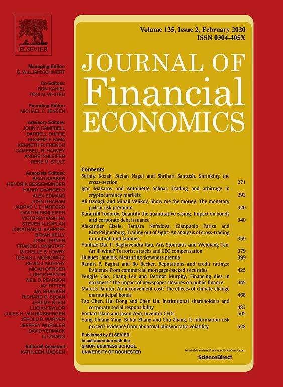 【顶级期刊目录】JFE 2022年6月目录摘要 - 知乎