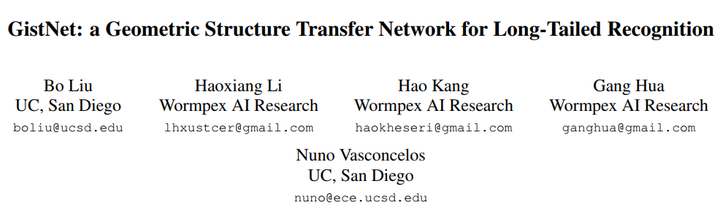 GistNet: a Geometric Structure Transfer Network for Long-Tailed ...