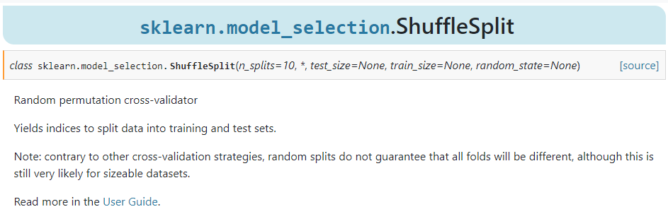 sklearn函数：ShuffleSplit（分割训练集和测试集） - 知乎