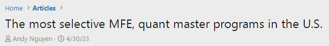 高投入高回报选择！Quantnet发布金工金数十大最难录取项目，TOP3录取率不足10%！ - 知乎