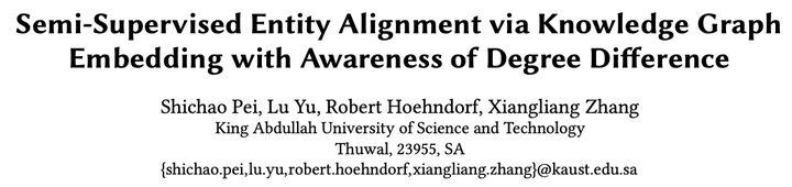论文笔记 - 基于度感知知识图谱嵌入的半监督实体对齐 - 知乎