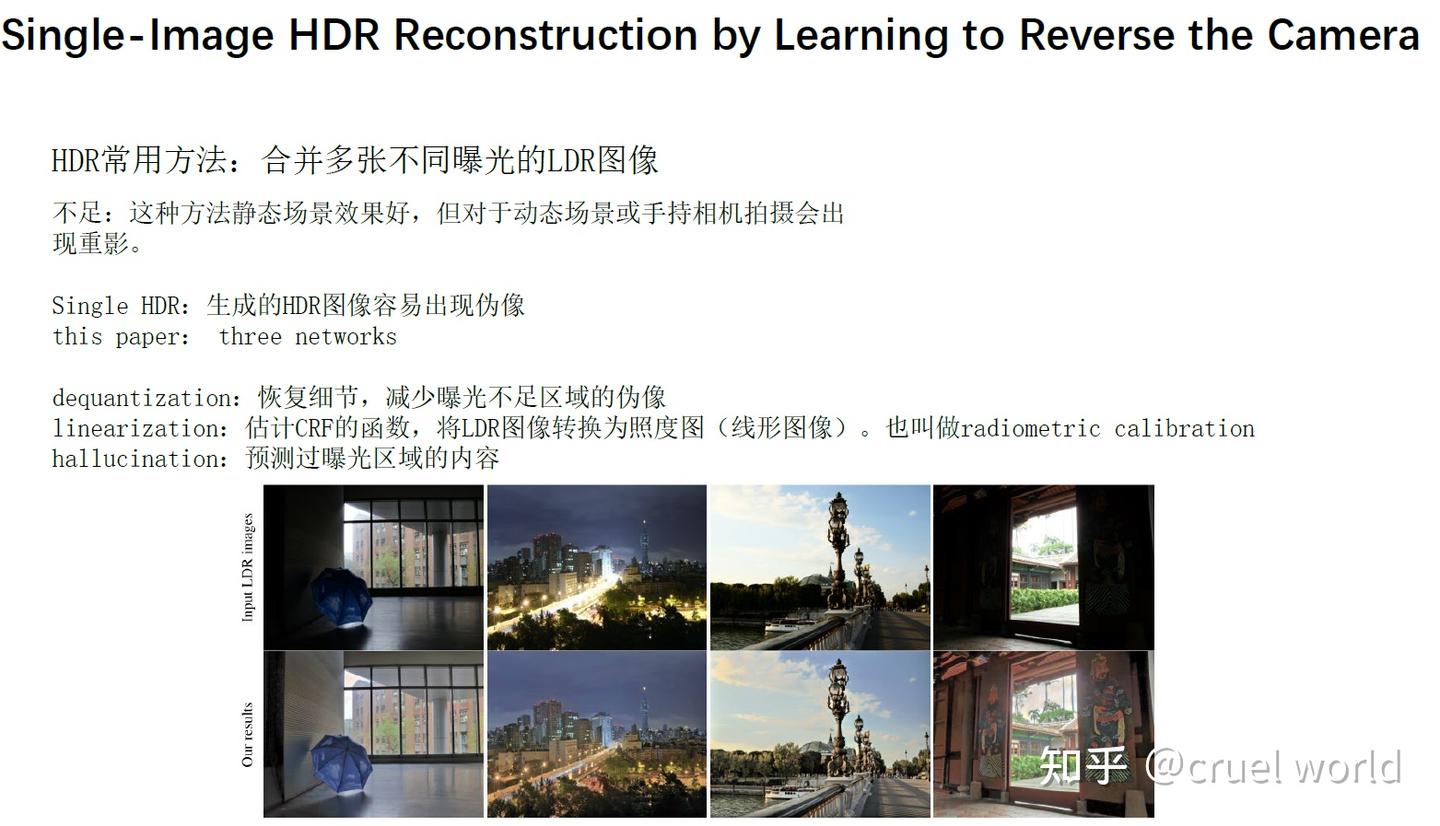 论文分享 Single HDR - 知乎