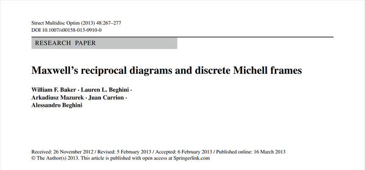 Maxwell's reciprocal diagrams and discrete Michell frames - 翻译 - 知乎