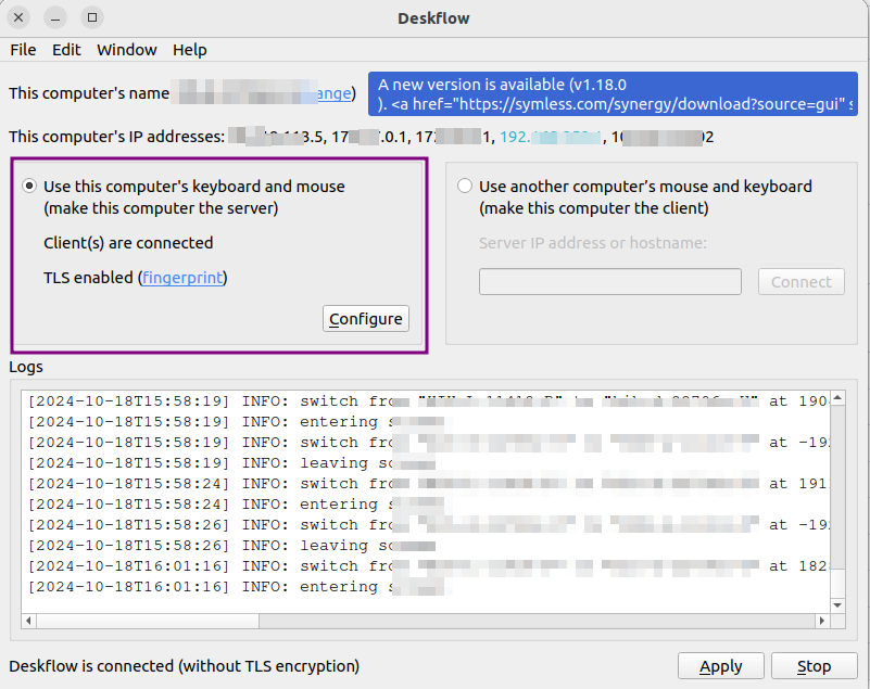 一套键鼠如何控制两台电脑，且不需要按键切换，鼠标无缝滑屏。? - 知乎