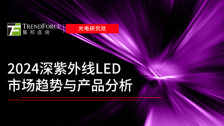 2024深紫外线LED市场趋势与产品分析——TrendForce集邦咨询 - 知乎