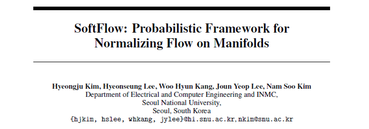 论文阅读 NIPS2020 Softflow: Probabilistic Framework for Normalizing Flow on ...