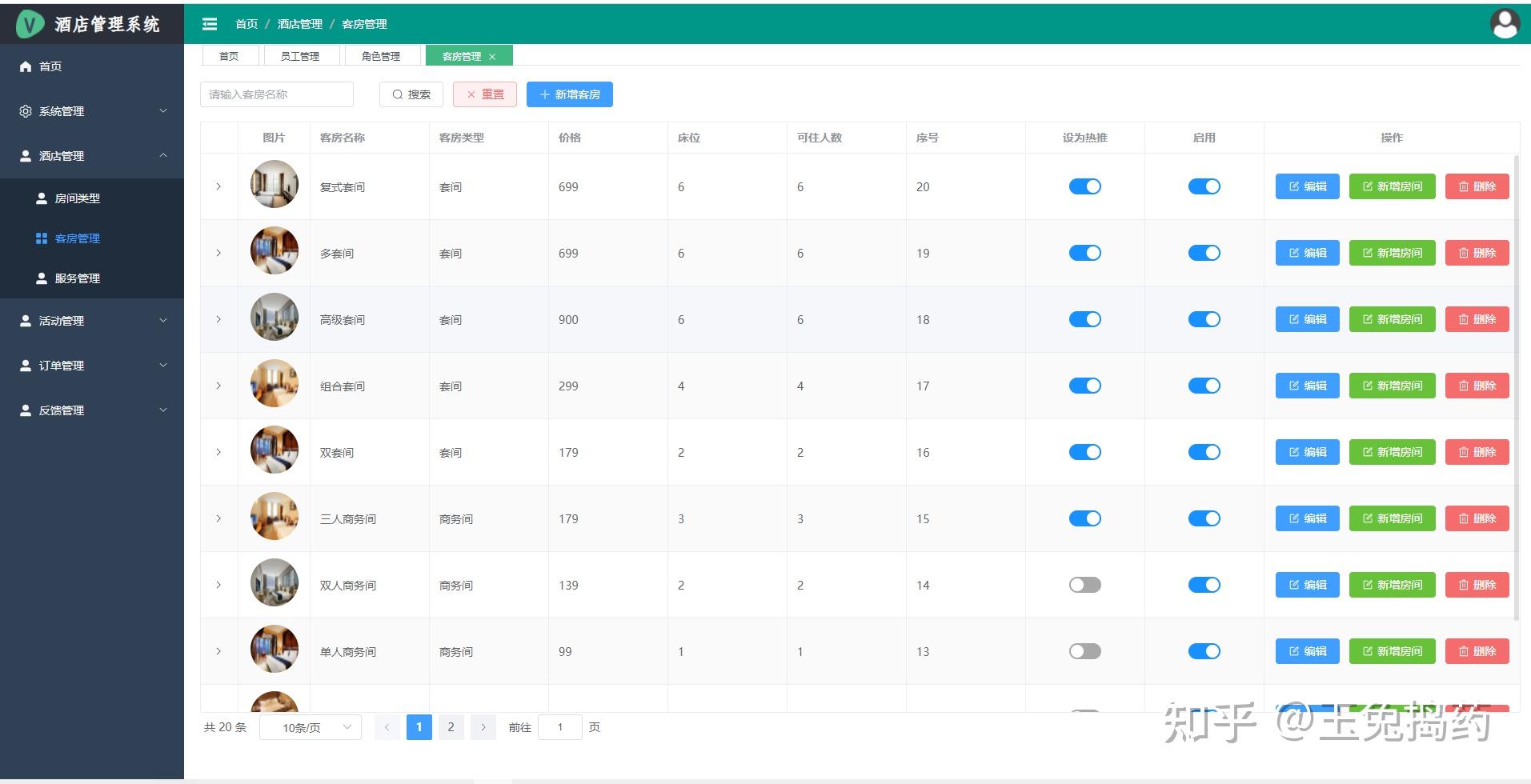 SpringBoot+Vue3+uniapp酒店管理系统01-项目介绍与效果展示 - 知乎