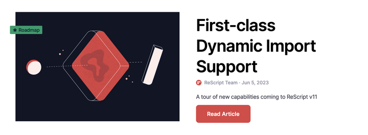 ReScript v11 新版本发布：一流的动态导入支持 - 知乎