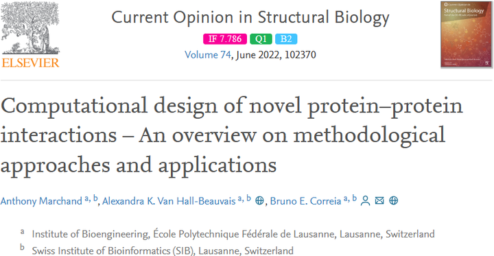 Computational design of novel protein–protein interactions – An ...