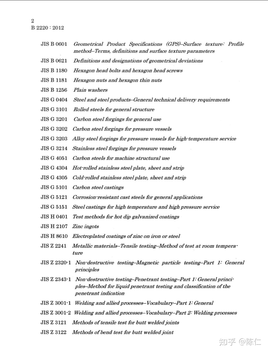 请问JIS B2220：2012法兰用紧固件的标准是哪些？ - 知乎