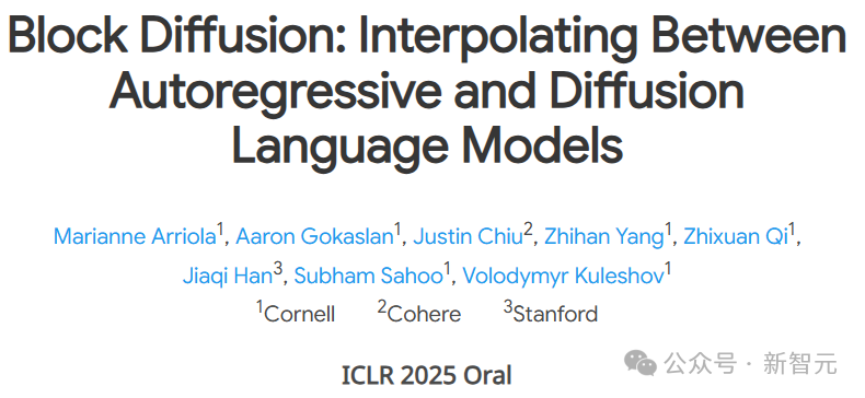 爆火Block Diffusion引发LLM架构变革？自回归+扩散模型完美结合 | ICLR 2025 - 知乎