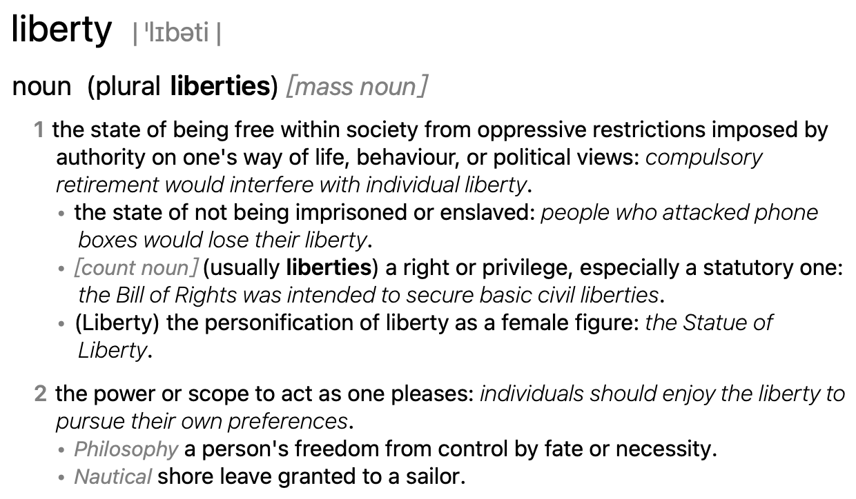 Freedom 和 Liberty 都有「自由」的意思，它们在含义和用法上有什么区别？ - 知乎