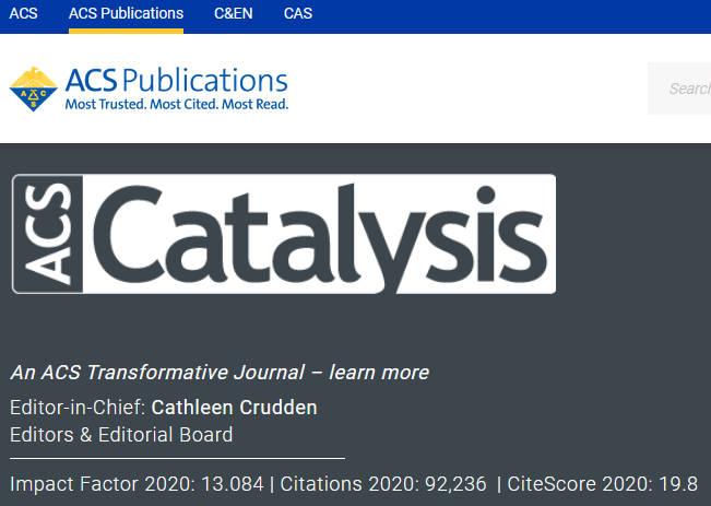 [期刊点评] 第12期 ACS Catalysis（IF=13.084） - 知乎