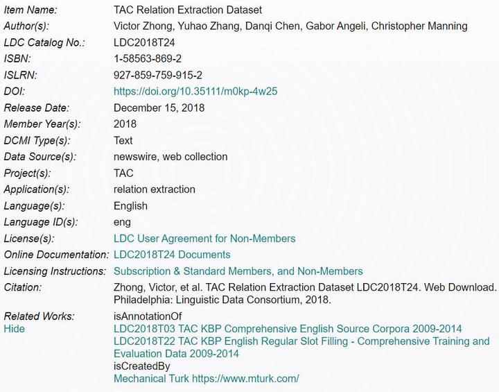 TacRed数据集介绍，编号LDC2018T24 - 知乎