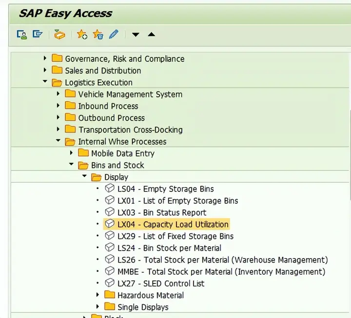 SAP WM初阶之LX04 Capacity Load Utilization - 知乎