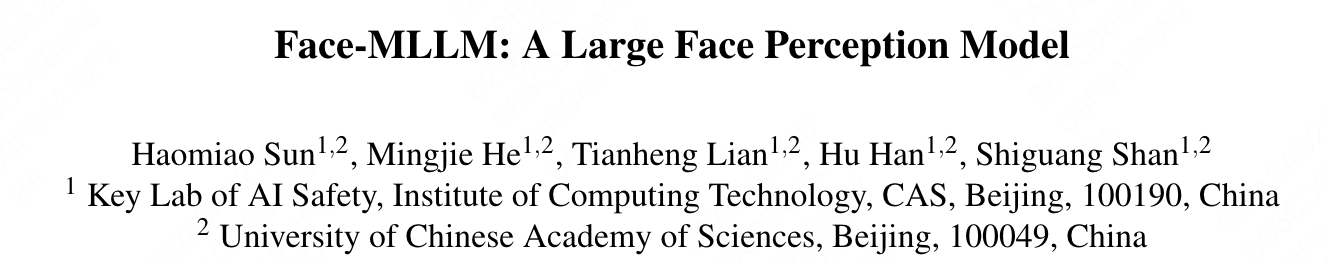 Face-MLLM：人脸感知领域的垂类多模态大模型 - 知乎