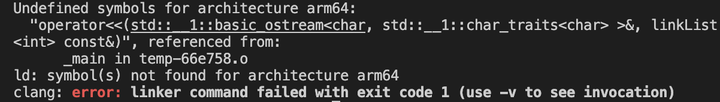 Undefined symbols for architecture arm64的报错问题：模板函数与友元函数重载导致的链接失败 - 知乎
