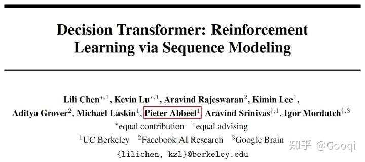 论文分享|Decision Transformer: Reinforcement Learning via Sequence Modeling - 知乎