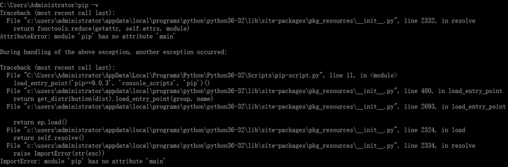 Module Pip Has No Attribute