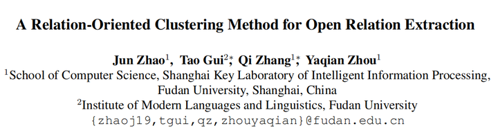 《A Relation-Oriented Clustering Method for Open Relation Extraction》阅读笔记 - 知乎