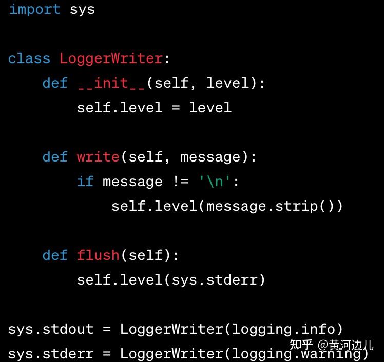 python 怎么将输出到屏幕的所有打印记录在logging日志中？ - 知乎