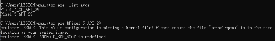 命令行启动AVD/命令行启动Android虚拟机（emulator: ERROR: This AVD's configuration is missing a kernel file!解决） - 知乎