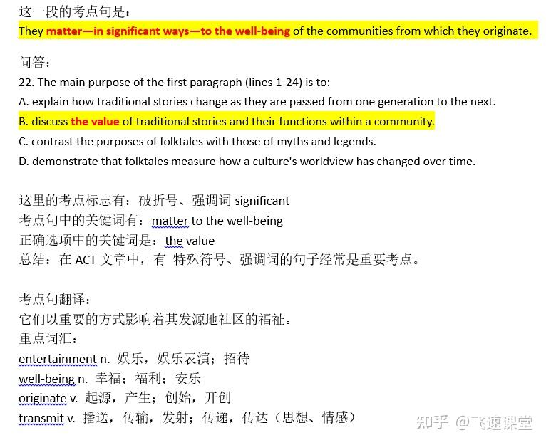 ACT阅读真题74C第 3篇(人文)第 22题高效阅读示范 - 知乎