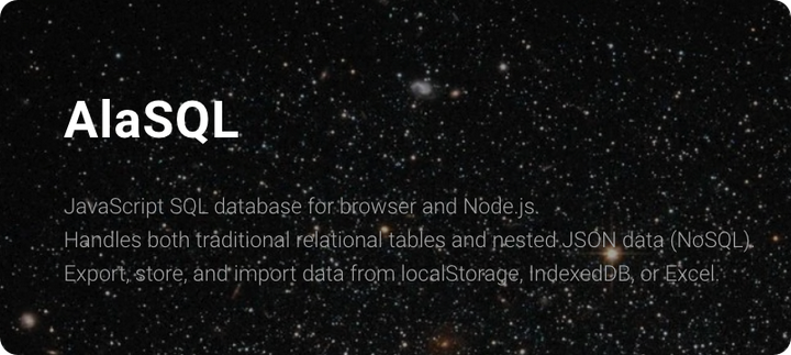AlaSQL.js：用SQL解锁JavaScript数据操作的魔法 - 知乎
