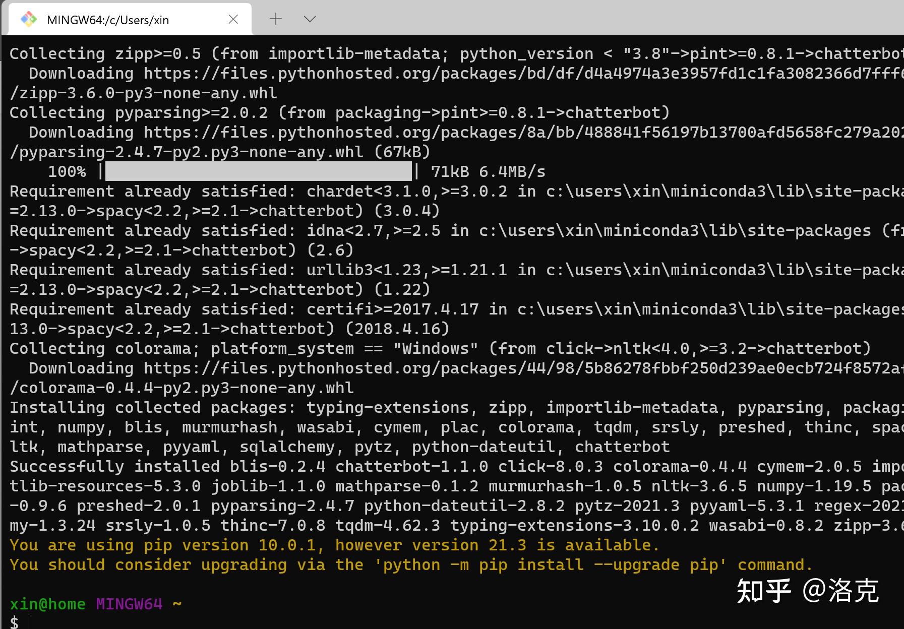 关于python怎么安装chatterbot? - 知乎