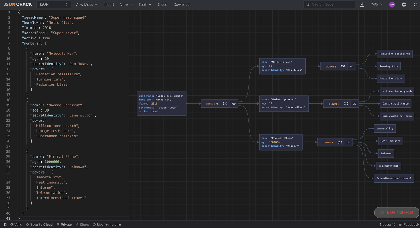 28.1K Star！Json格式可视化交互式图表-JSON-Crack - 知乎