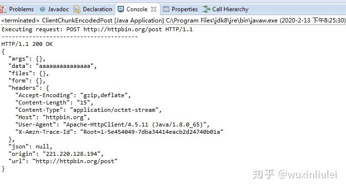 httpclient4.5.11 样例-ClientChunkEncodedPost - 知乎