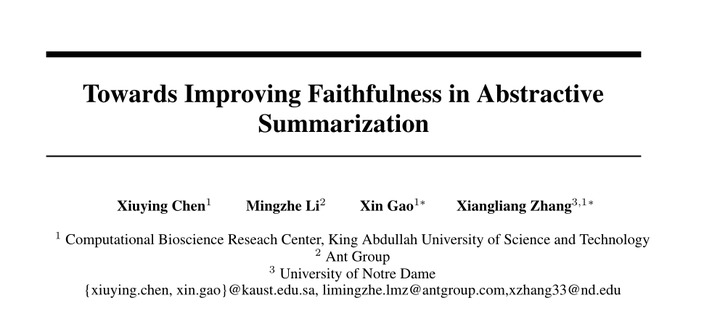 Towards Improving Faithfulness in Abstractive Summarization - 知乎