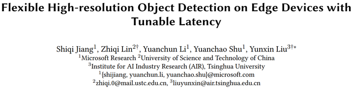 Mobicom21: Flexible High-resolution Object Detection on Edge Devices with Tunable Latency解读 - 知乎