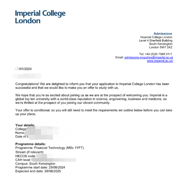 【offer喜报】2+2合作办学2:1学位，成功斩获IC offer！ - 知乎