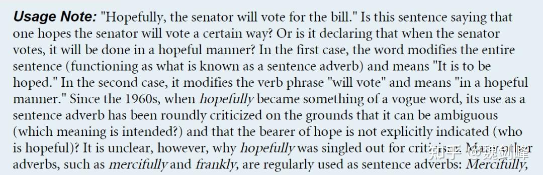 Hopefully这一单词为何存在争议？ - 知乎