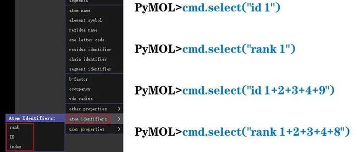 Pymol|Pymol中Atom Identifiers中的rank/ID/index的异同 - 知乎