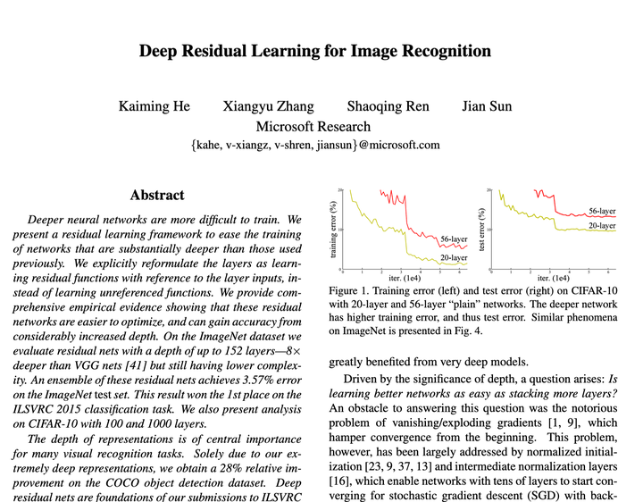 Paper Gallery - ResNet: Deep Residual Learning for Image Recognition - 知乎
