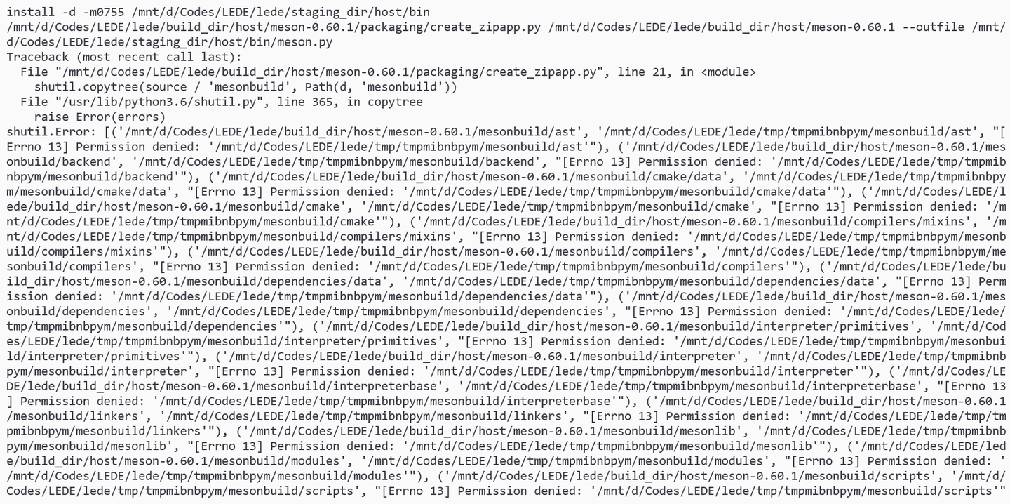 WSL编译LEDE/OpenWRT提示shutil.copytree问题修改 - 知乎