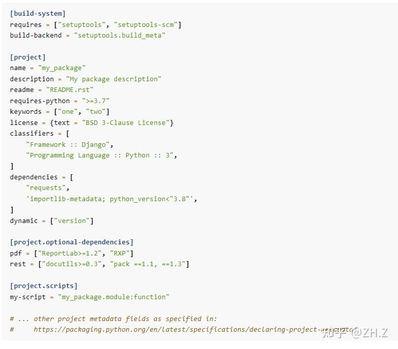 基于pyproject.toml的包管理（setuptools） - 知乎