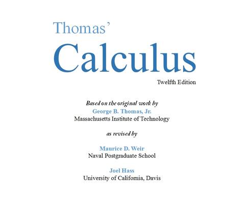 Thomas' Calculus(12th) - 目录 - 知乎