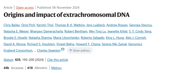 最新Nature揭示ecDNA的起源和影响 - 知乎
