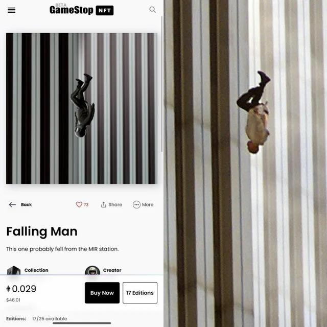 GameStop 下架有争议的 “falling man”9/11 NFT - 知乎