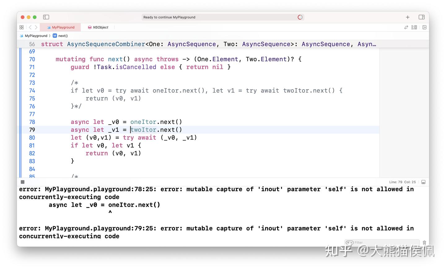 『番外篇四』Swift “乱弹”之如何绕过新并发模型中“伪” mutable ‘inout‘ parameter ‘self‘ in concurrently-executing 问题 - 知乎