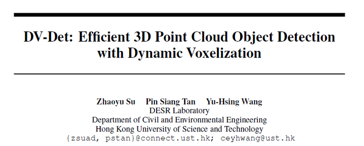 Arxiv | 3D Detection | DV-Det - 知乎
