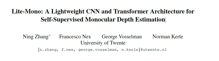 Lite-Mono: A Lightweight CNN and Transformer Architecture for Self-Supervised MDE - 知乎