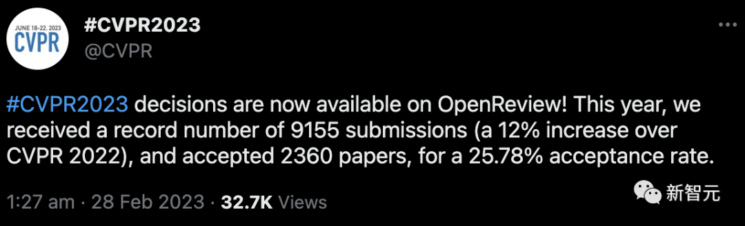CVPR 2023放榜，录用率25.78%！2360篇论文被接收，提交量暴涨至9155篇 - 知乎